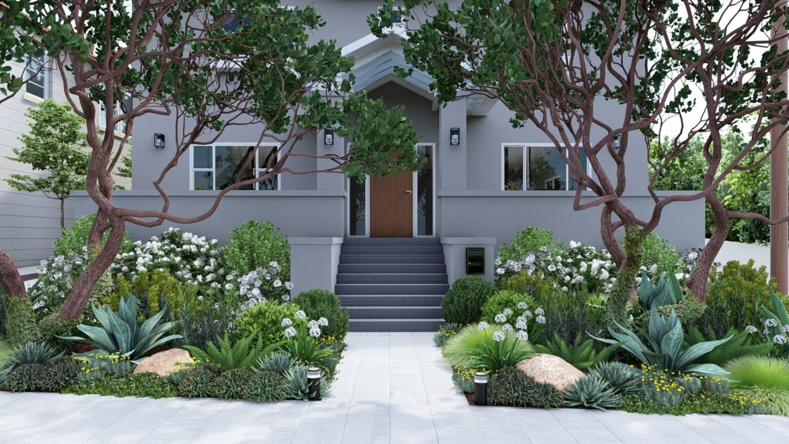 🏡 21 Landscape Designs with Front Yard Curb Appeal | Yardzen